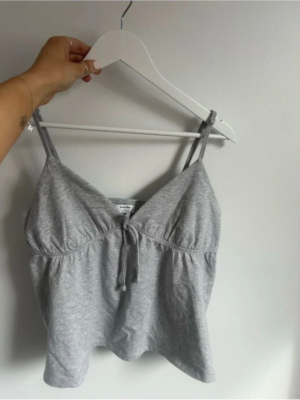 Aritzia | Tops | Aritzia Cottonwhisk Loulou Light Gray Camisole | Poshmark